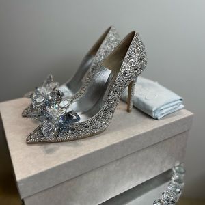 Jimmy Choo | Shoes | Jimmy Choo Avril Shoe Heel Size 5 Crystal Cover ...